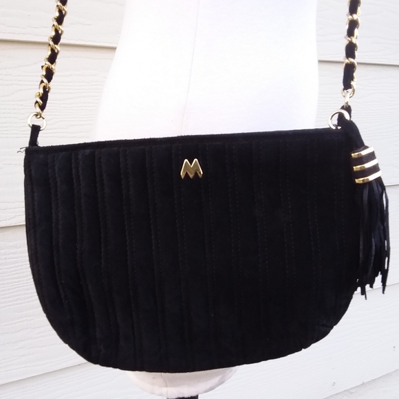 Mary Ann Rosenfield | Accessories | Black Gold Crossbody Bag | Poshmark